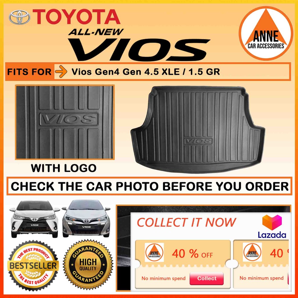 Car Trunk Tray for Toyota Vios Gen2 2007 2008 2009 2010 2011 2012 2013 ...