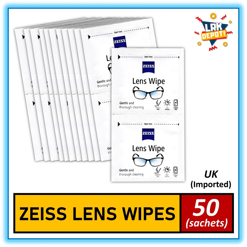 ZEISS Professional Pre-Moistened Disposable Lens Cleaning Wipes (50 pcs ...
