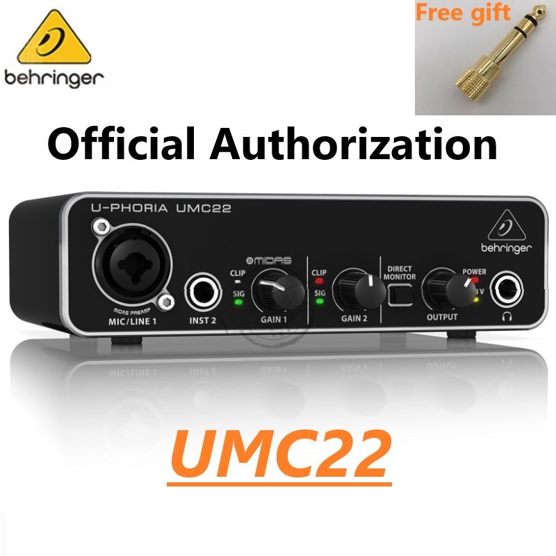 BEHRINGER U-PHORIA UMC22 UM2 Live Recording External Audio Interface ...