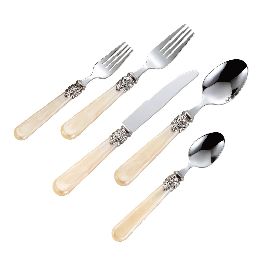 French acrylic handle flatware set high quality 304 stainless steel ...