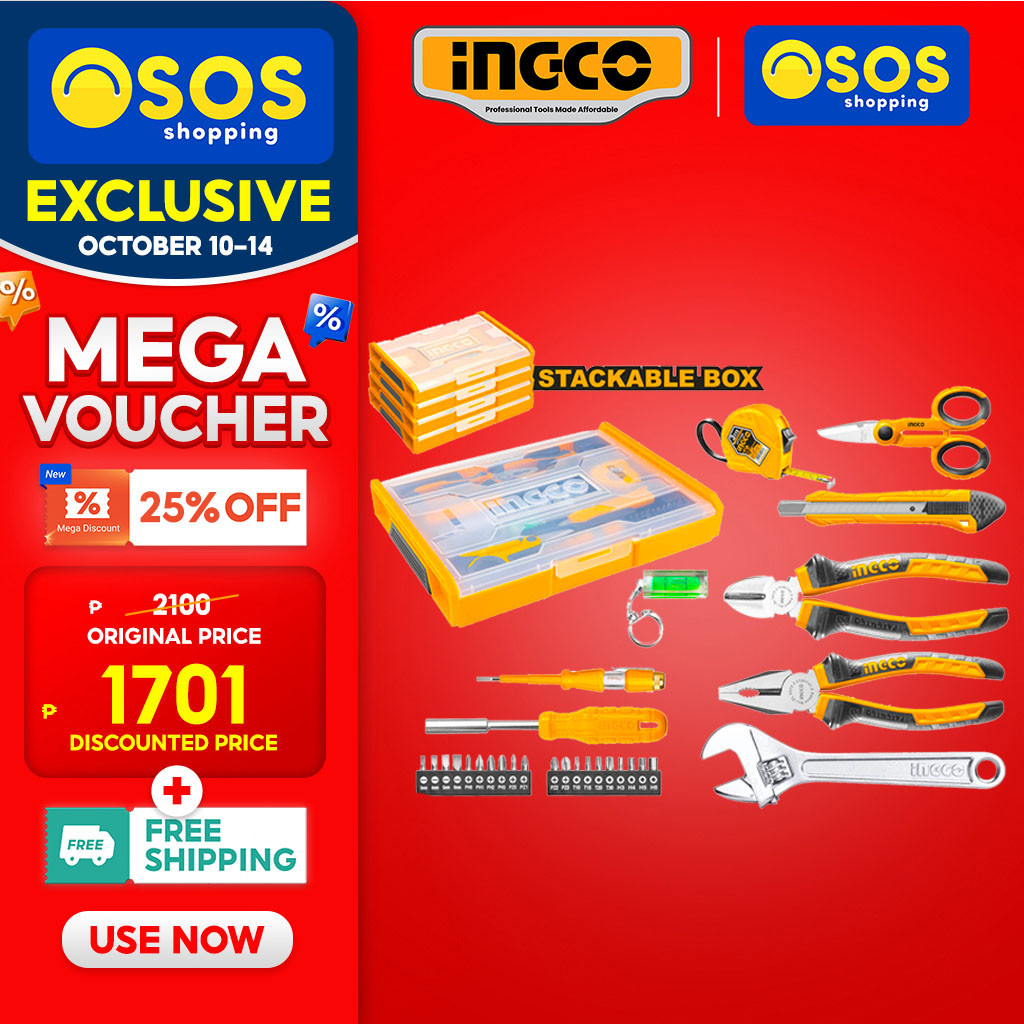 Ingco Set of 9pcs 1000V VDE Insulated Household Tools Set Pliers Test ...