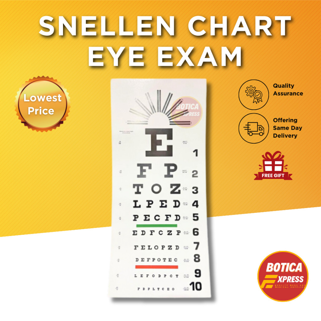 Snellen chart ( 1 pc ) | Shopee Philippines