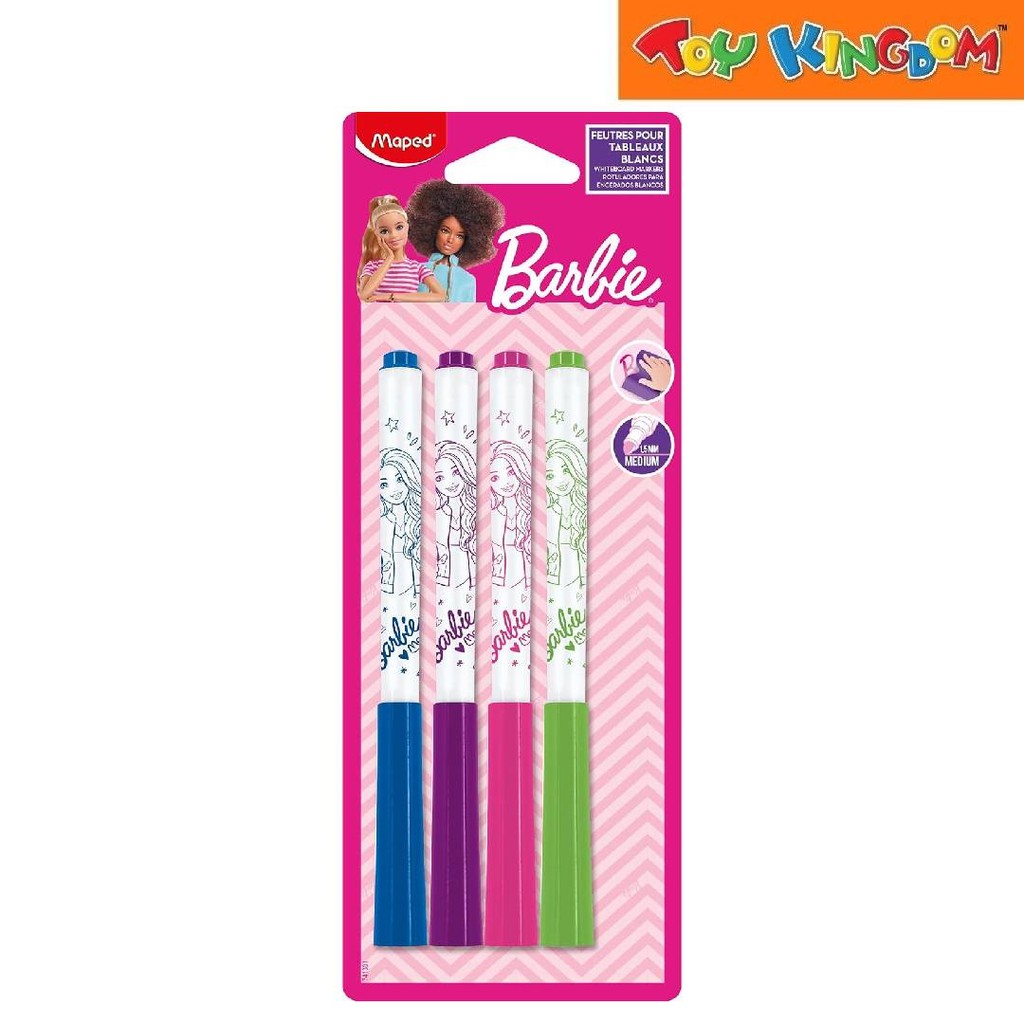 Maped Barbie 4pcs Whiteboard Markers | Shopee Philippines