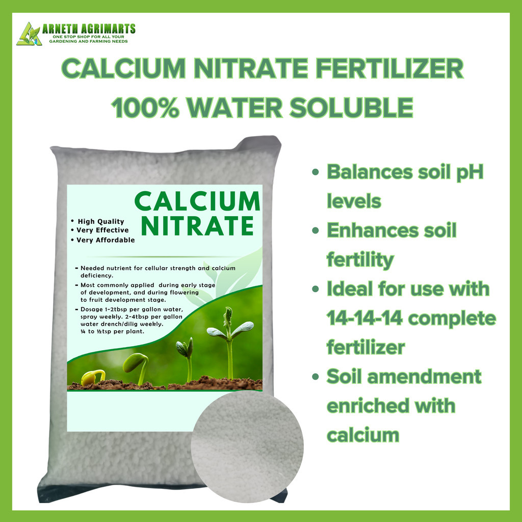 ARNETH CALCIUM 1KG 100% WATER SOLUBLE - Ideal for hydroponics and ...