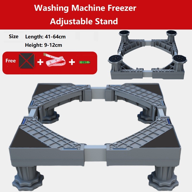 Washing Machine Stand Freezer Adjustable Movable Base Laundry Pedestal ...