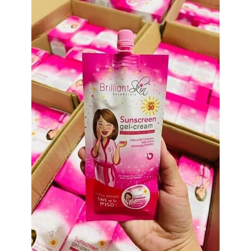 BRILLIANT SUNBLOCK Gel Cream Sunscreen Orig 50g ProtectSachet | Shopee ...