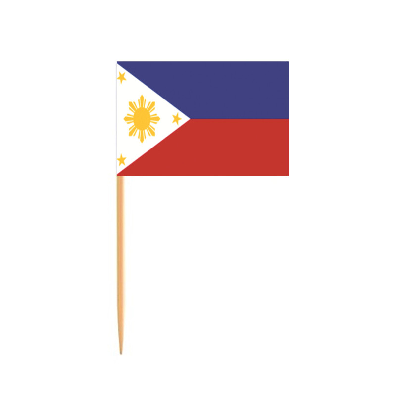 100Pcs/Set Mini Filipino Flag Cupcake Cocktail Toothpick Stick Cake ...