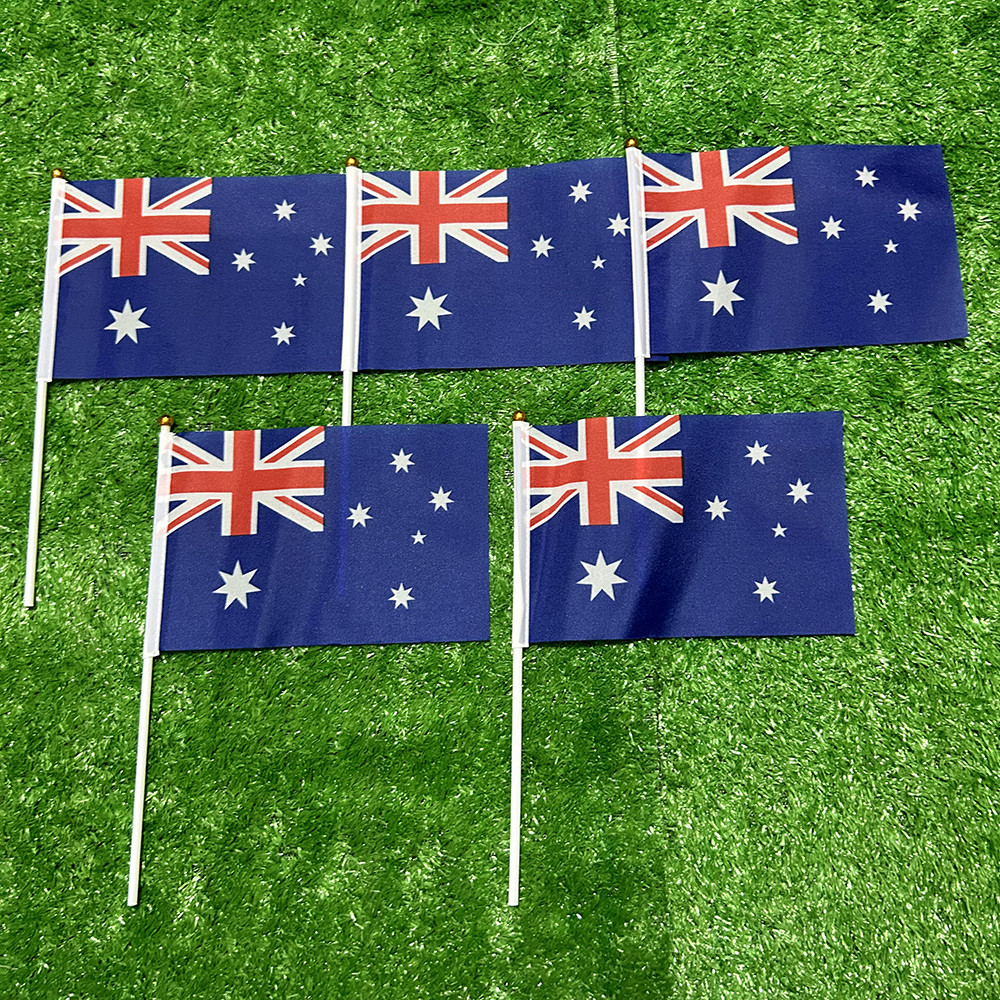 SKY FLAG 21*14cm Australian National Flag 50 100PCS /pack hand waving ...