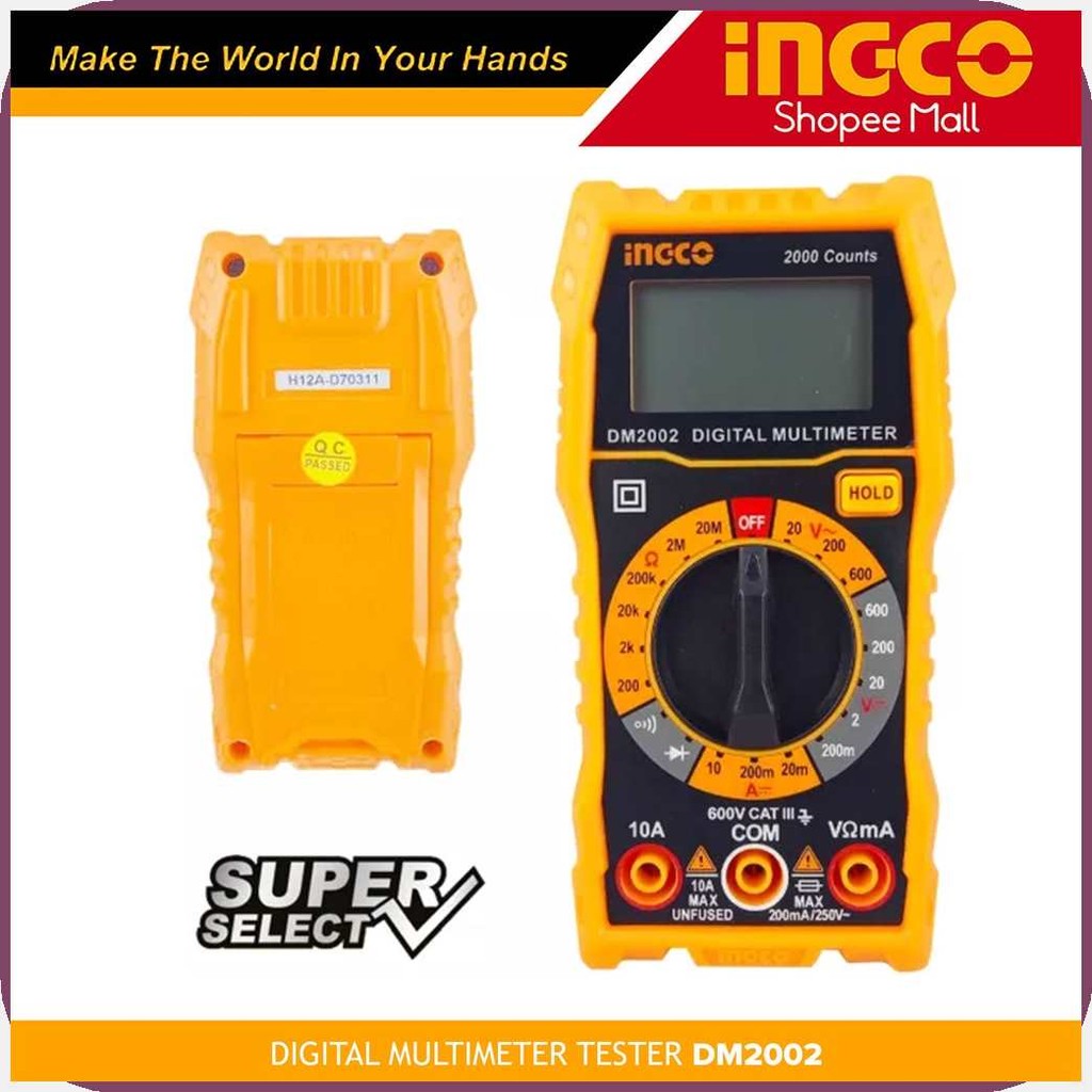 Ingco"uC\DM2002#BY/Digital{A\Multimeter\NT-Tester\ef"Electrical-GZ\Test ...