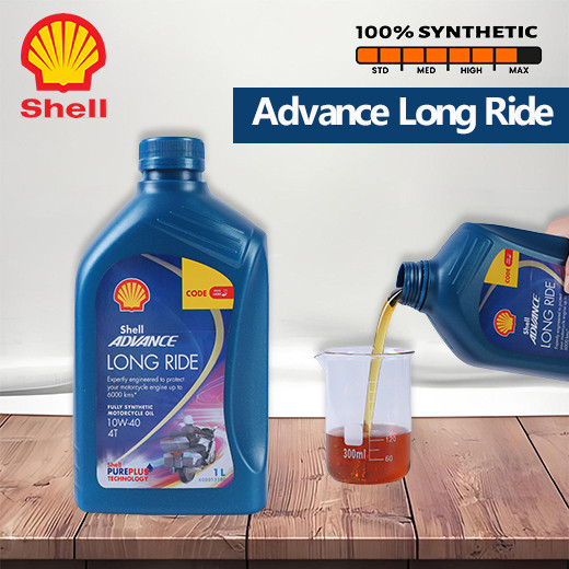 Shell Advance 4T Long Ride 10W-40 1Liter Fully Synthetic Motorcycle ...