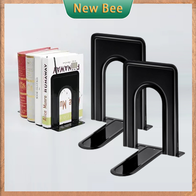 1 Pair Metal Book Stand Heavy Duty Bookend Black Bookend Book Holder ...