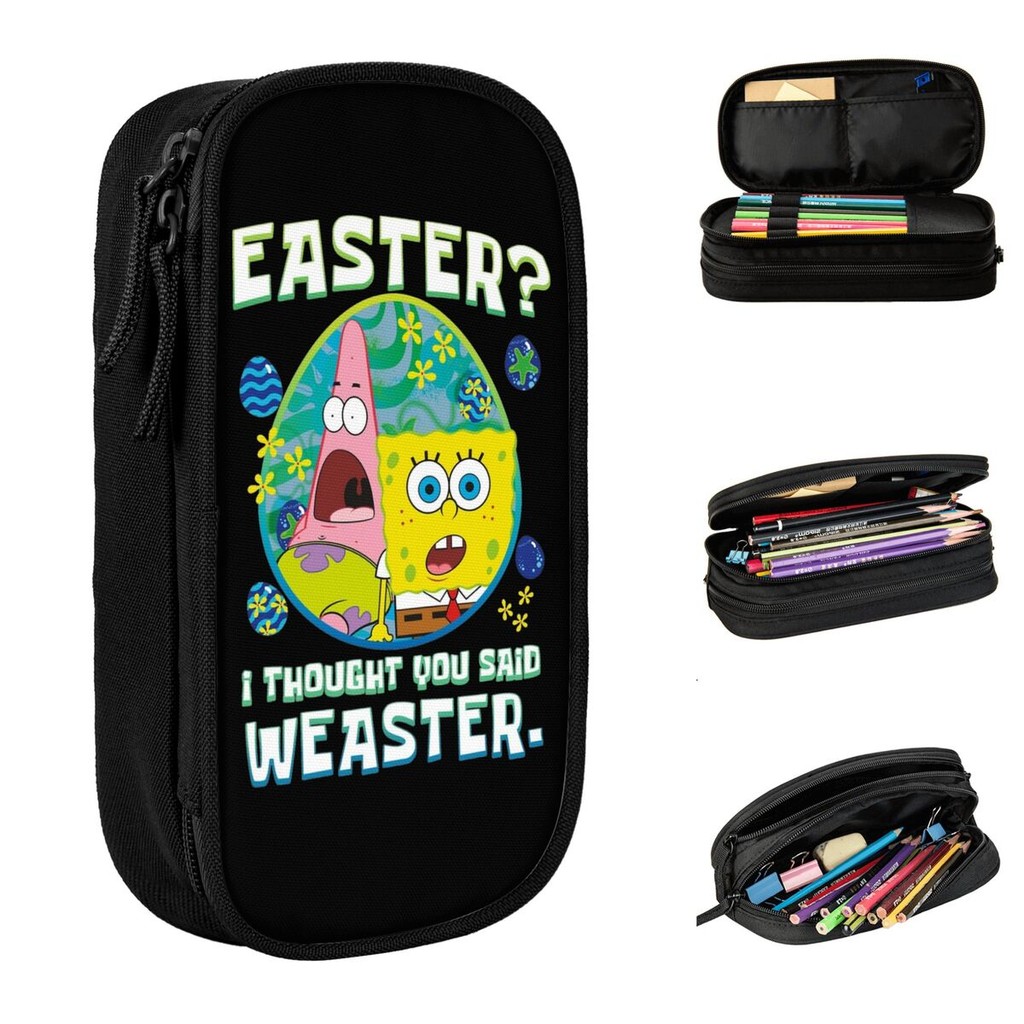 Spongebobed Patrick Easter Pencil Case Lovely Pen Bag for Student Large ...