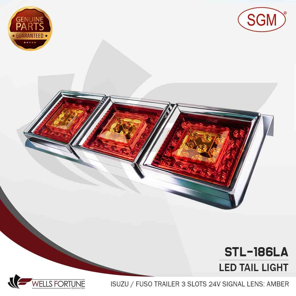 Isuzu / Fuso Trailer 24V & 3 Slots SGM LED Tail Light (2 PCS) | Shopee ...