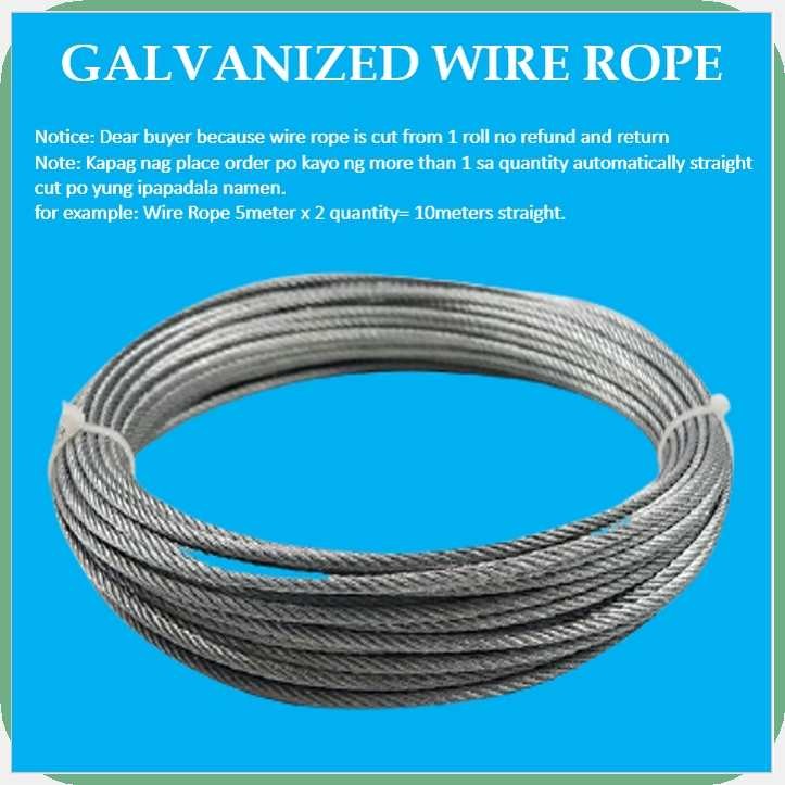 Steel,BO#Cable'h"Wire%O+Rope+fC+AW@6mm@j*p?bM+8mm 10mm 5m-15m ...