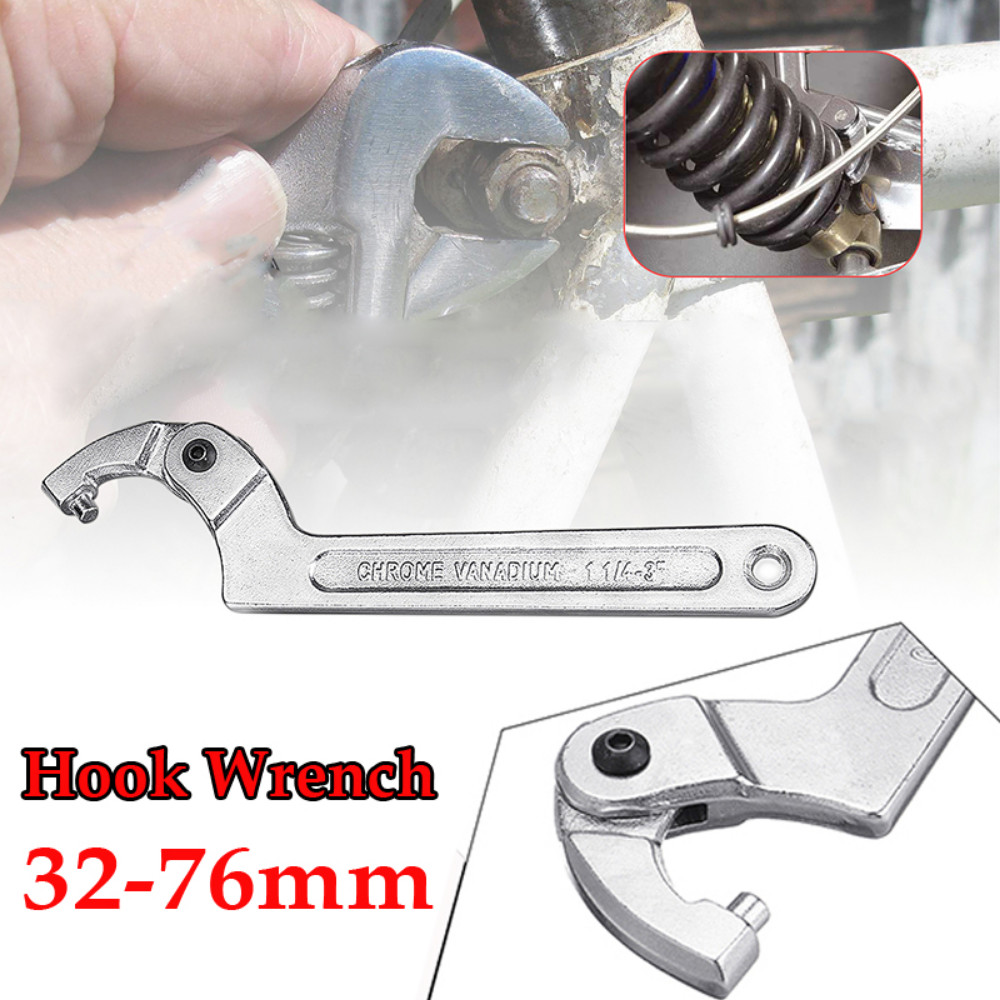 Adjustable Hook Pin Spanner Wrench Tool For ATV Motorcycle Spring ...