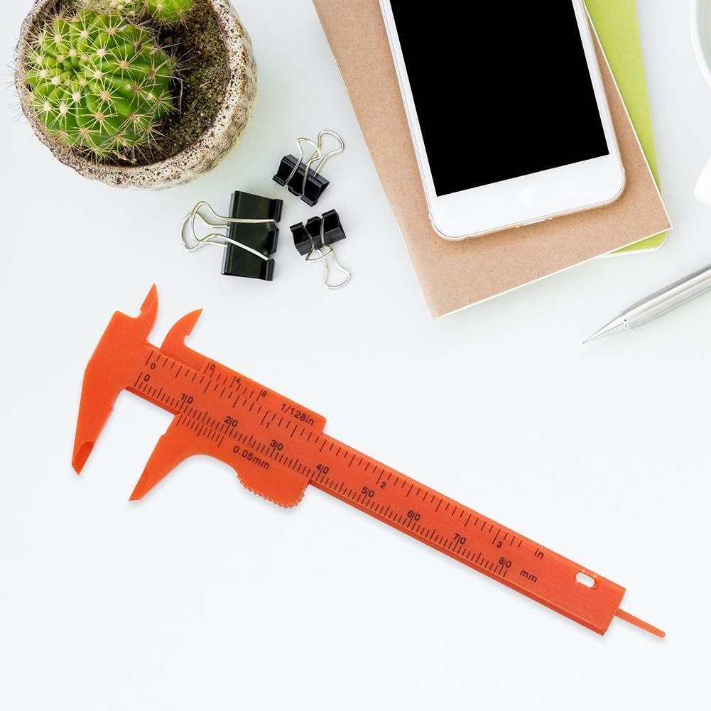 80mm Double Scale Plastic Vernier Caliper Measuring Student Mini Ruler DIY Model | Shopee ...