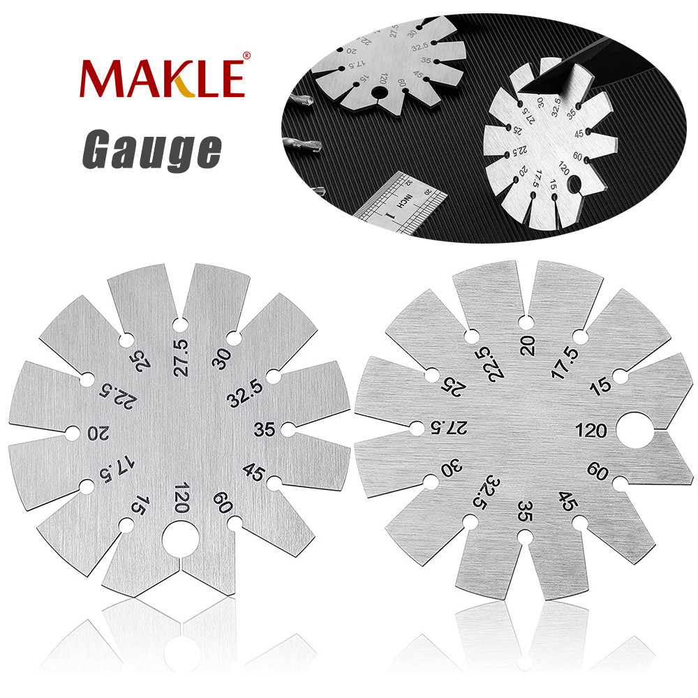 MAKLE Stainless Steel Bevel Gauge Angle Protractor Range 15 degree-120 ...
