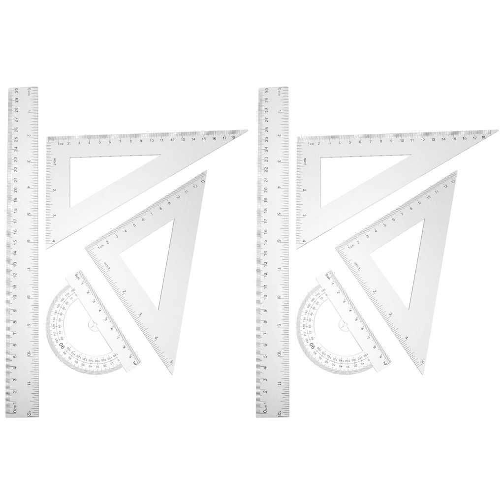 2 Sets Geometry Tool Architecture Drawing Supply Triangle Ruler Office ...