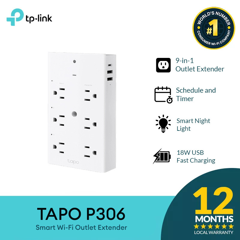 TP-Link Tapo P306 Smart Wi-Fi Wall Outlet Extender | Shopee Philippines