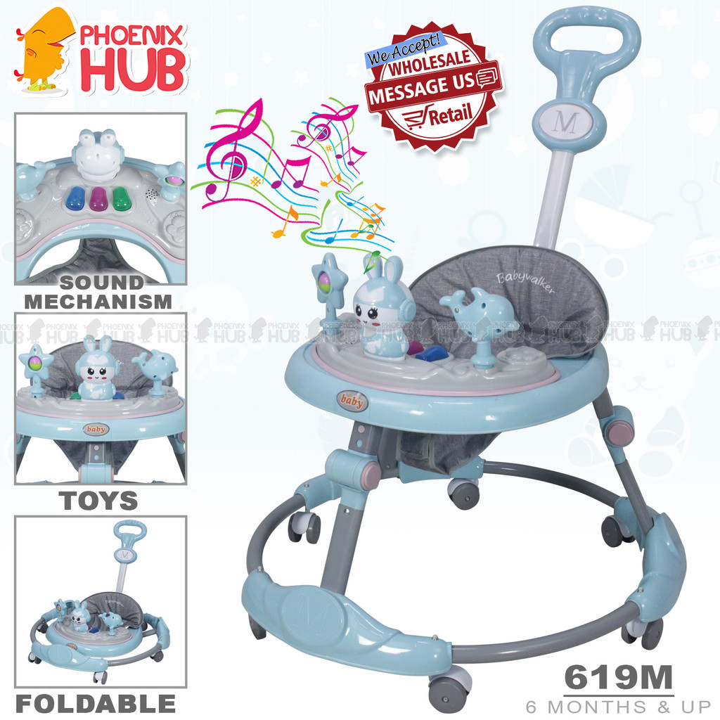 Phoenix Hub 619M High Quality Foldable Baby Chair Walker Adjustable ...
