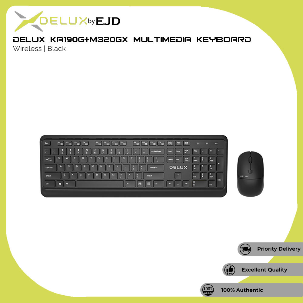 Delux KA190G+M320GX Office Wireless Multimedia Keyboard | Delux by EJD ...