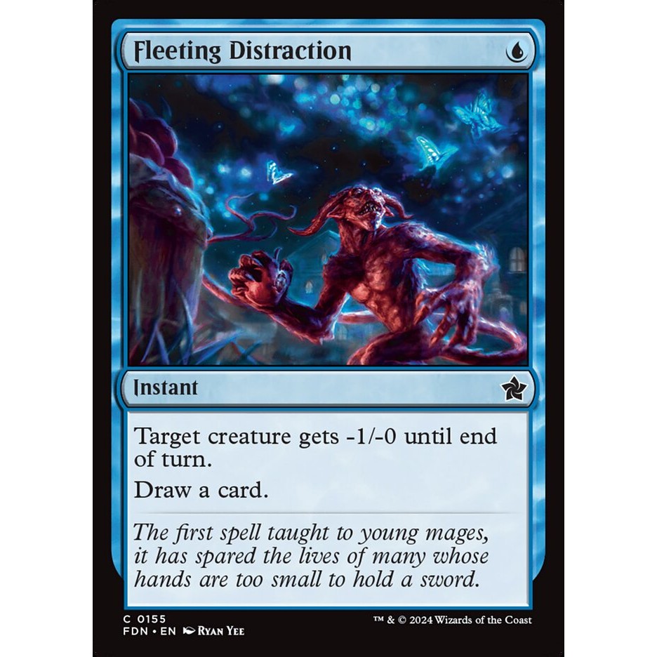 Fleeting Distraction foil Foundations FDN MTG Magic the Gathering ...