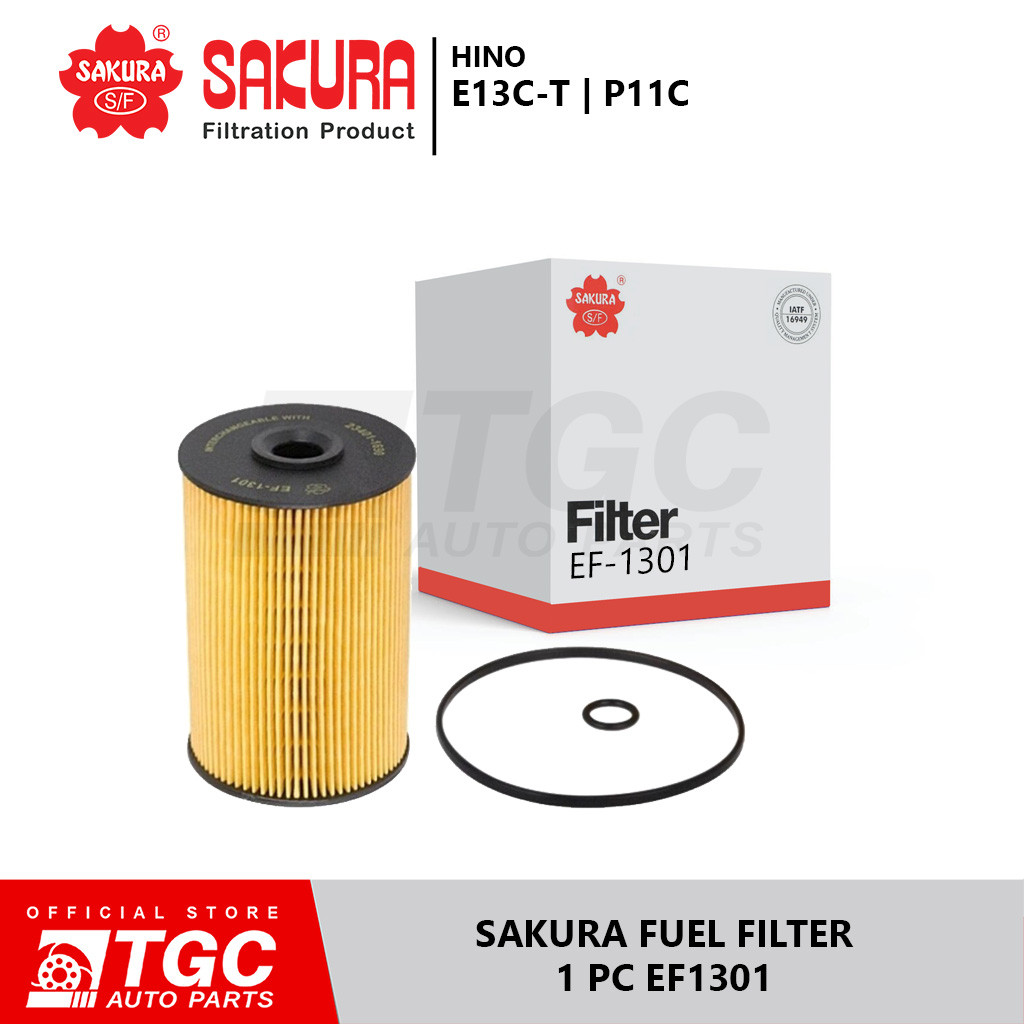 Sakura Fuel Filter Hino E13C-T / P11C ( 23401-1690 ) 130/90/19 EF-1301 1Pc | Shopee Philippines