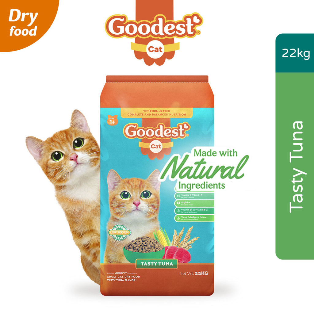 GOODEST Adult Cat Dry Food in Tasty Tuna, 22kg. | Shopee Philippines