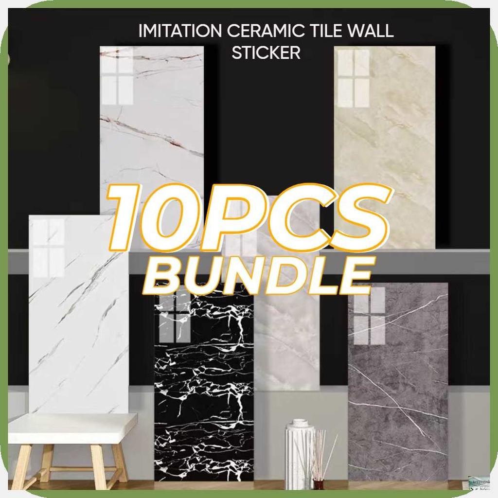 10pcs(ibundle;M)Marble/CN$Wallpaper^JE$adhesive^Ja$Waterproof^dH$decor ...