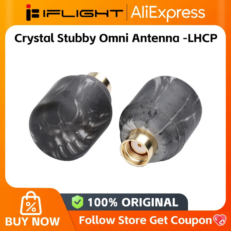iFlight Crystal LHCP RP-SMA Short Stubby Omni Antennas for DJI Digital ...