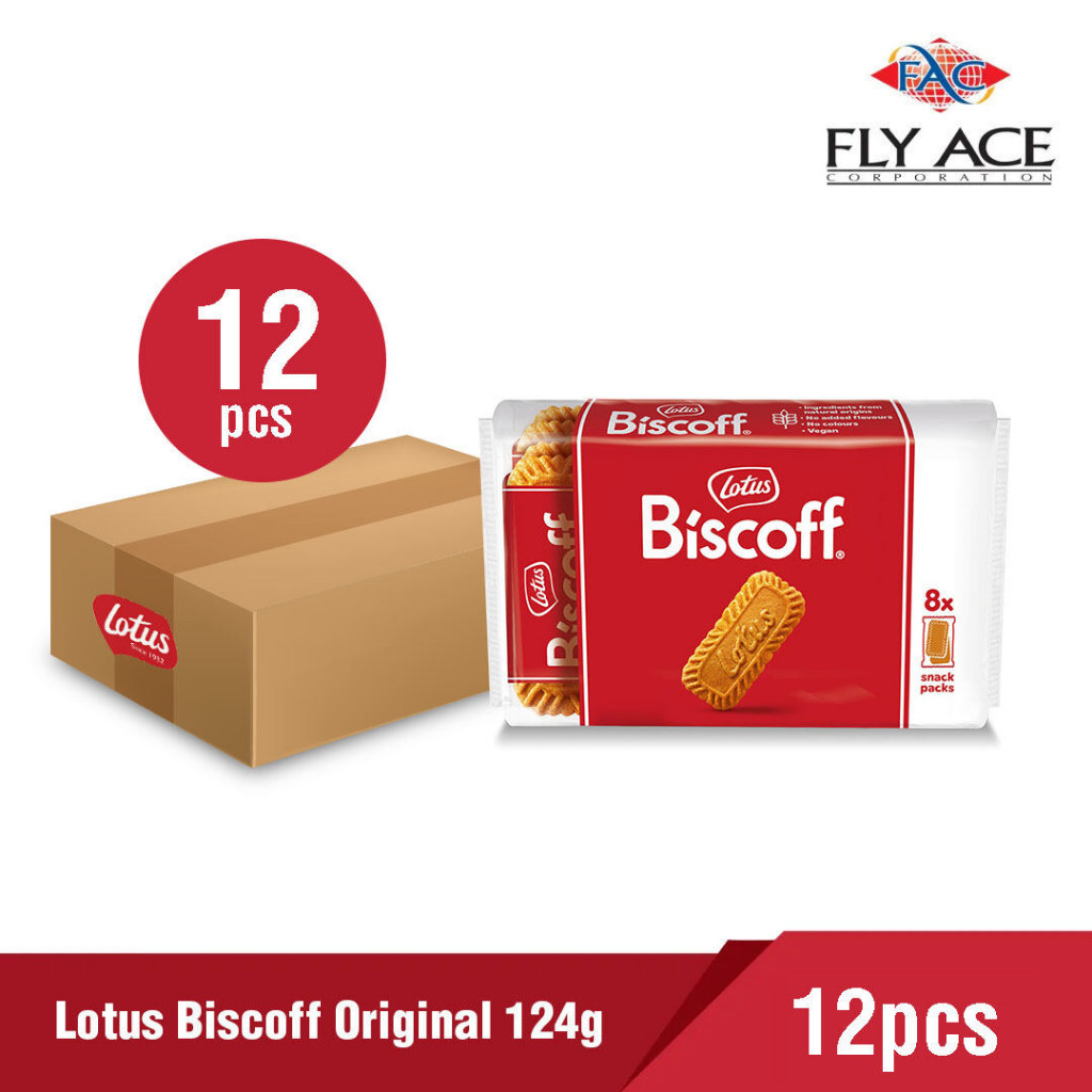 Lotus Biscoff Original Biscuits 124g x 12 | Shopee Philippines