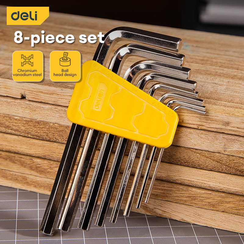 Deli Tools Wrench Set Flat Head Hexagon Socket Set 8-Piece Set Spanner ...