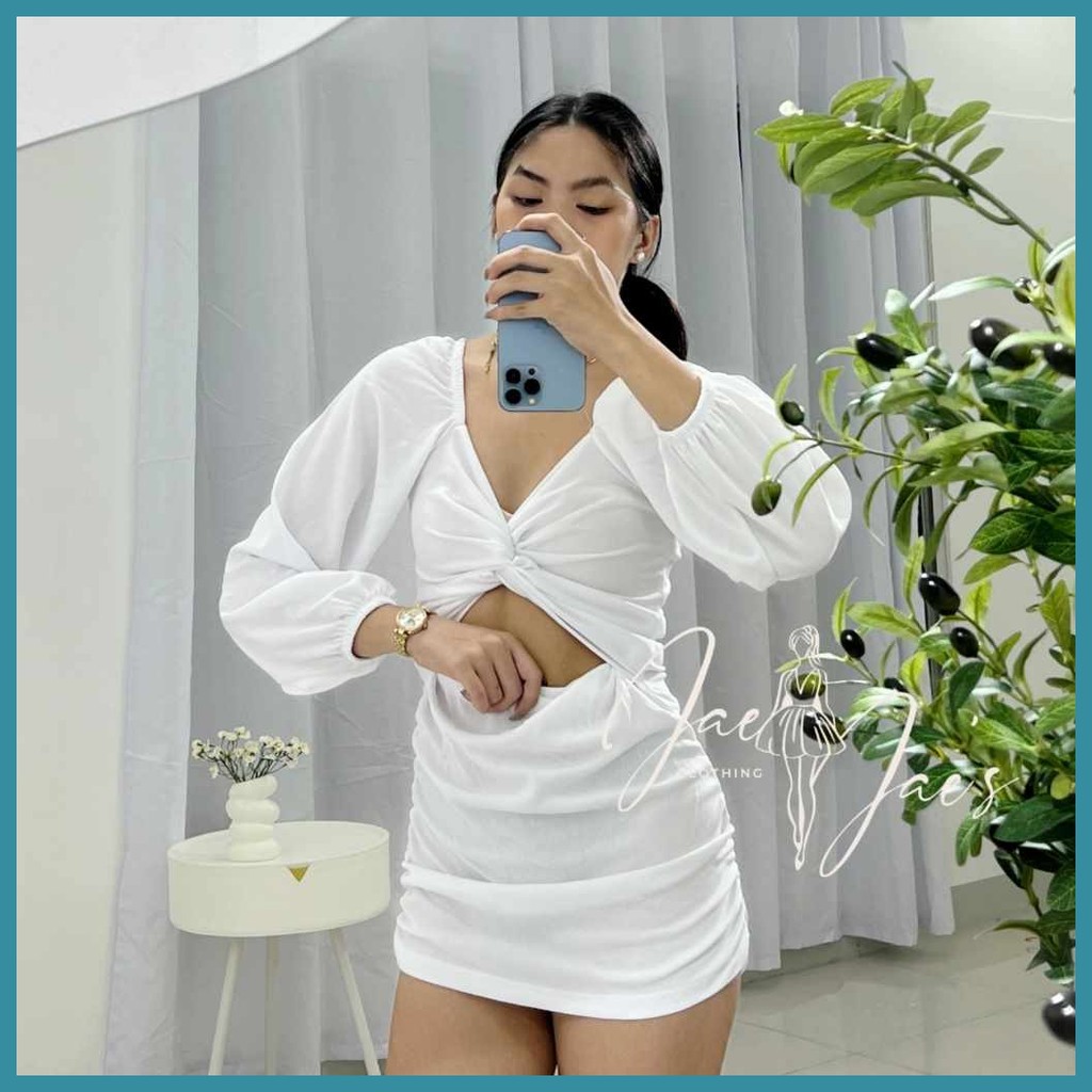 Felicity_dA`Polly|Bt+Long%IS_Sleeve:YC_Sexy:Qd_Dress | Shopee Philippines