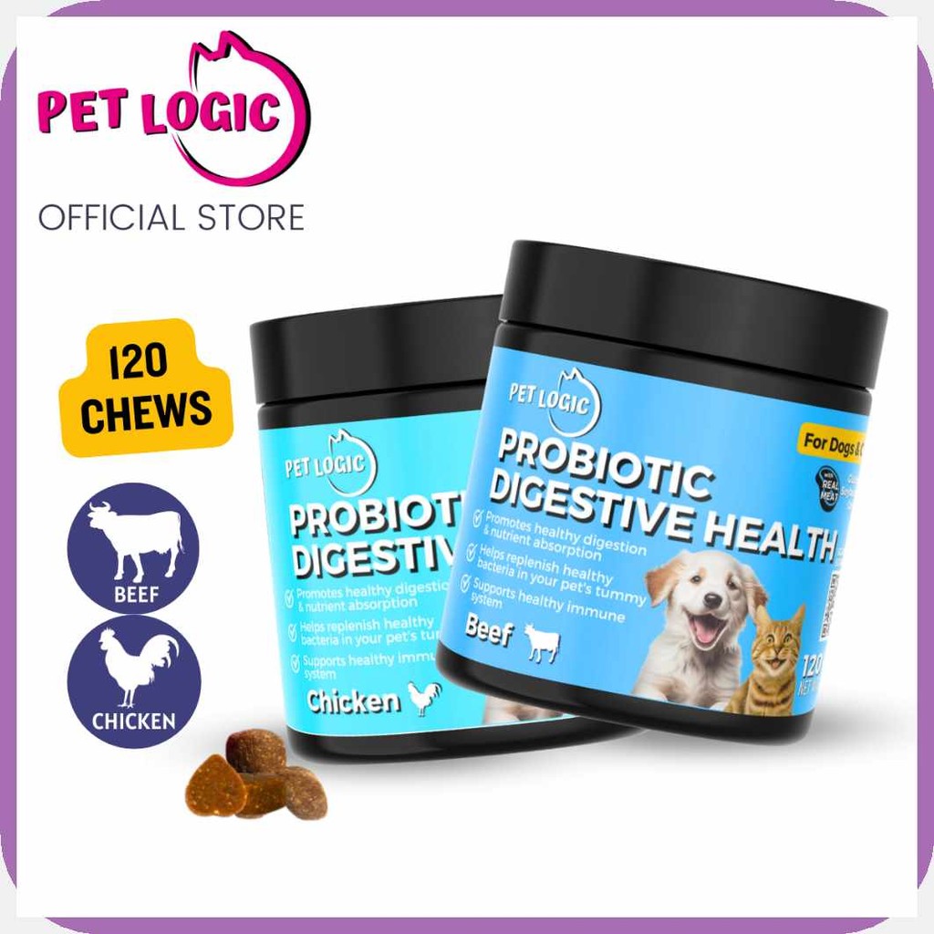 Pet^UF)Logic>Q}Probiotic>a}Digestive>n}Health>t}240g>MM}Dog>tm}&>tZ}Cat Treats Supplement ...