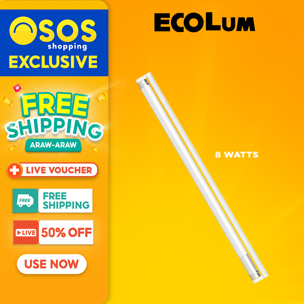 ECOLUM LED T8 Tube & Box Type Set Single-ended 8 Watts ECBTS11/DL08 ...