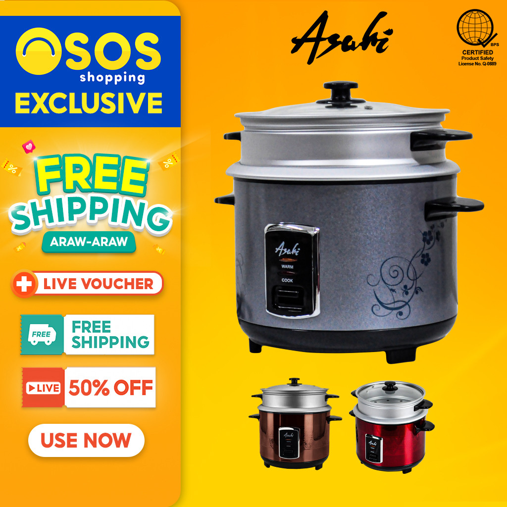 Asahi Original Automatic Rice Cooker 10 Cups 1.8L Straight Type with ...
