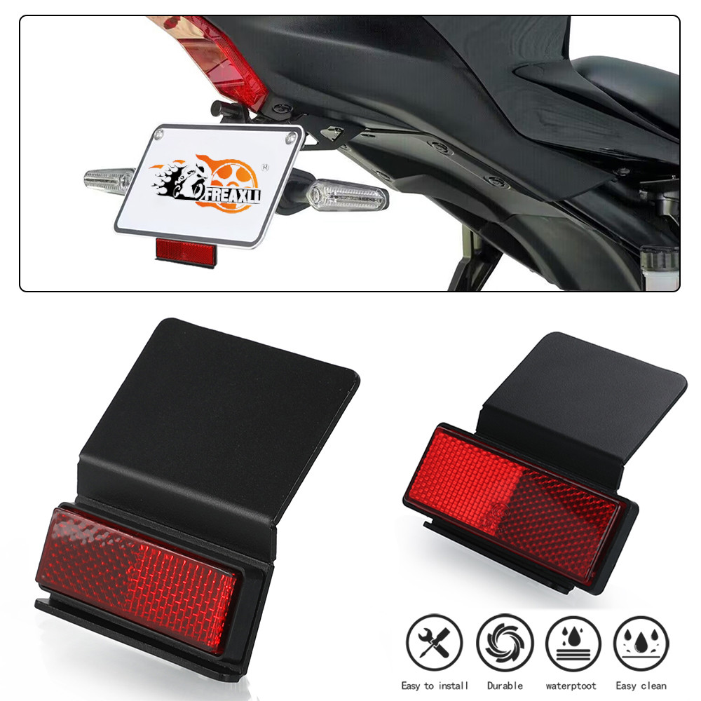 Motorcycle Rectangle Bolt on Number Plate Rectangle Reflector For ...
