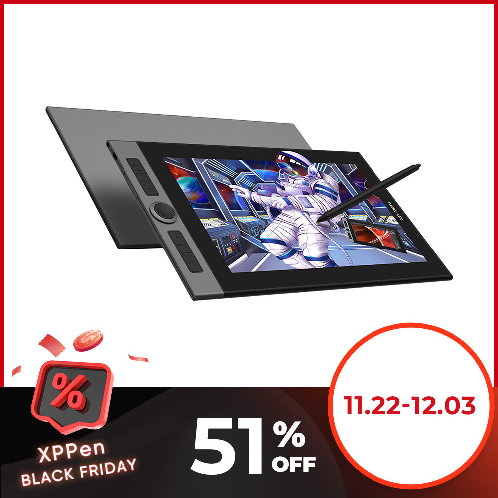 ♣XPPen Artist Pro 16 Graphic Tablet Monitor with X3 Smart Chip Pen ...