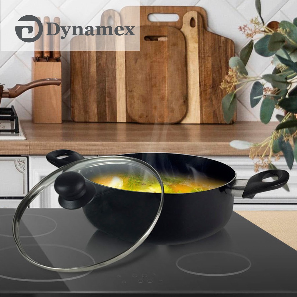 Dynamex 20cm Induction Casserole Non-stick Dutch Oven with Lid | Shopee ...