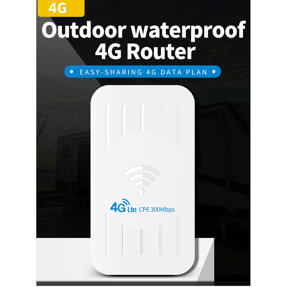 ☁POE waterproof Outdoor 4G LTE Router High 300Mbps Wireless CPE Wifi ...