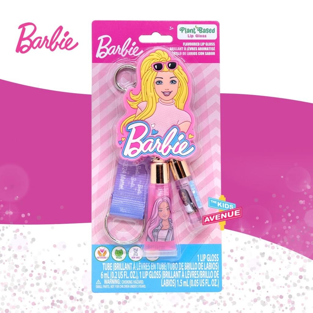 Barbie 2pc Flavoured Lip Gloss with Free Keychain – Plant Based Makeup ...
