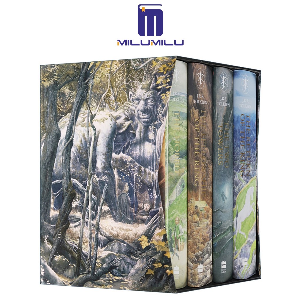 4Pcs The Hobbit & The Lord of The Rings Boxed Set: Illustrated Edition Hardcover – Illustrated ...