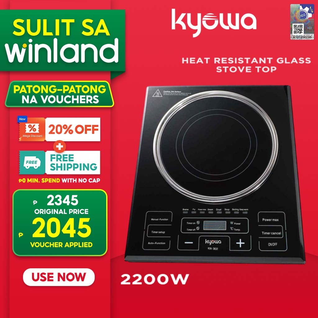 Kyowa by Winland Single Range Induction Cooker Stove Glass top Electric ...