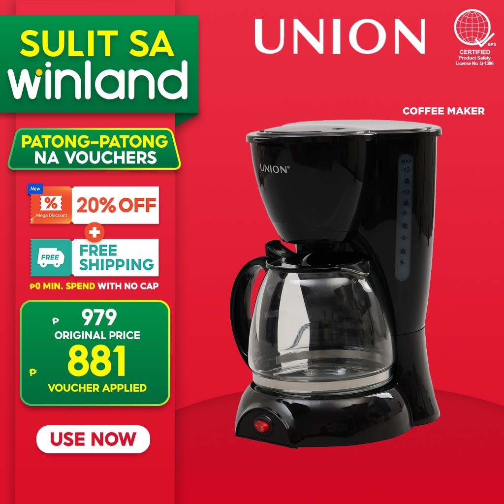 Union by Winland 1.2L/6Cups Coffee Maker Coffee Machine w/ Keep Warm ...