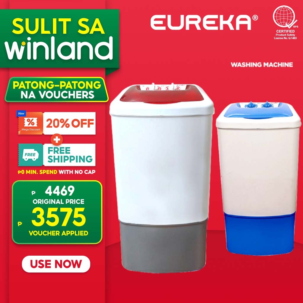 Eureka by Winland 7.8 Kg Eco Friendly Single Tub Washing Machine EWM ...