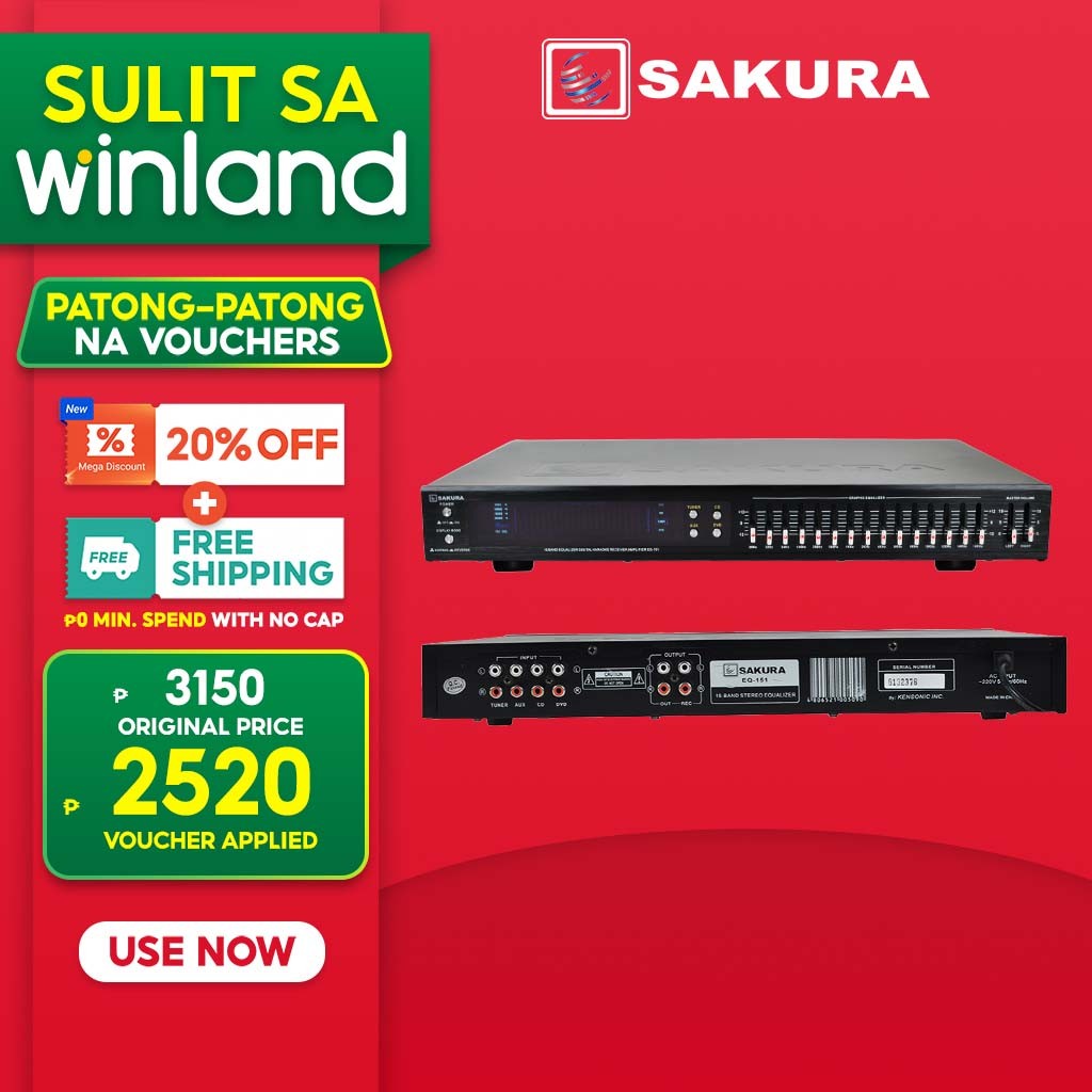 Sakura by Winland 2 Channel 15 Band Stereo Graphic Equalizer EQ-151 | Shopee Philippines