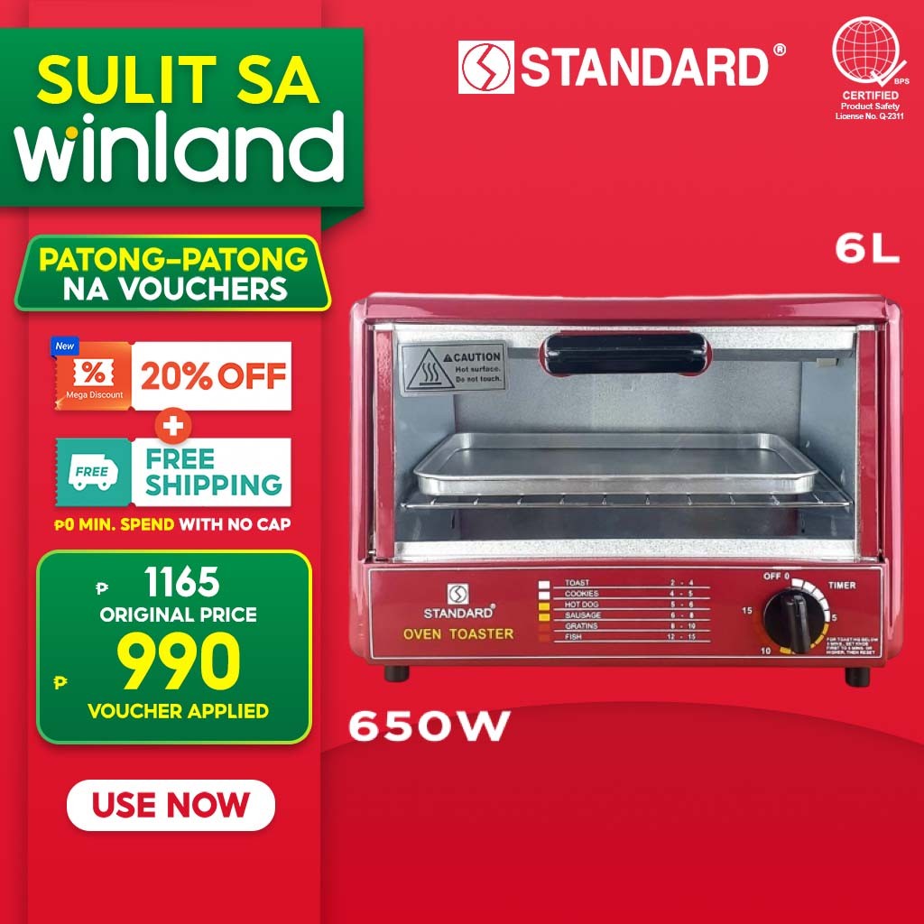 Standard by Winland Appliances Oven Toaster with 15 Minute Timer SOT ...