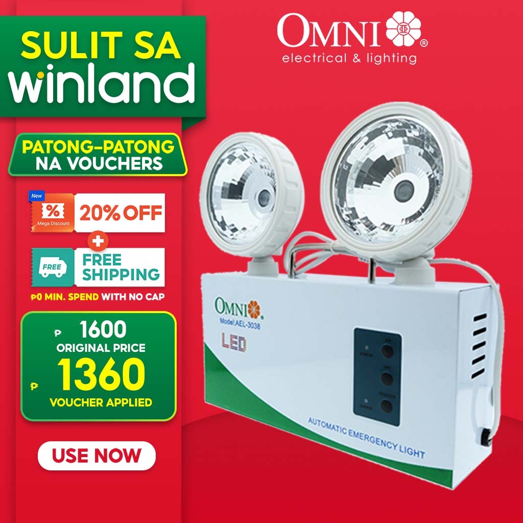 Omni by Winland LED Automatic Emergency Flashlight with Overcharging Protection - AEL-3038 ...