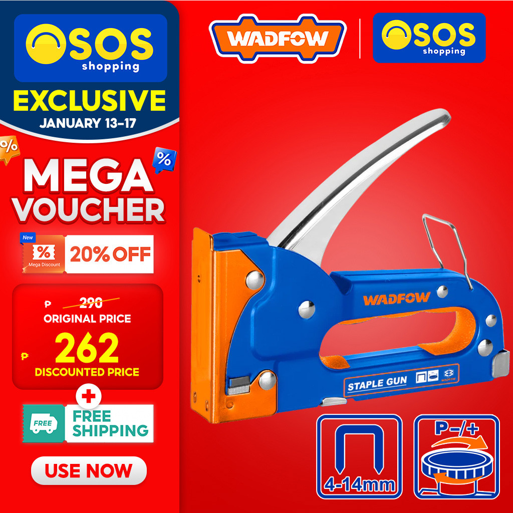 WADFOW Tools Original WGU3614 4-14mm Industrial Grade Gun Tacker Staple ...