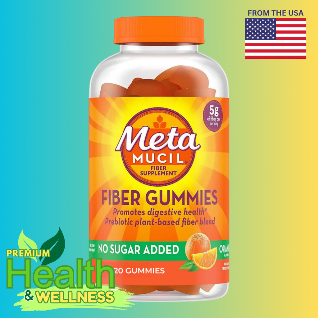 MetaMucil Fiber Gummies Supplement Orange Flavor, 120 Count | Shopee ...